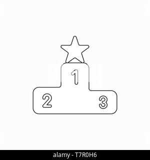 Vektor Siegertreppchen mit dem ersten, zweiten und dritten Plätze ...