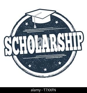 Stipendium Zeichen oder Stempel auf weißem Hintergrund, Vector ...