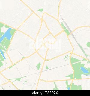 Kecskemet City (Ungarn, Kreis Bacs-Kiskun) Karte Vektor-Illustration ...