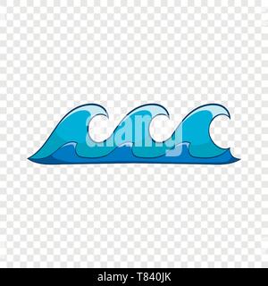 Kleines Meer-Wellen-Symbol. Cartoon-Illustration des kleinen Ozean ...
