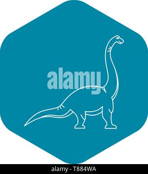 Brachiosaurus Symbol, outline Style Stock-Vektorgrafik - Alamy
