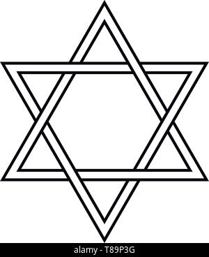 Judentum-Vektor-Logo. Davidstern oder Religion Symbol Vektor Abbildung ...