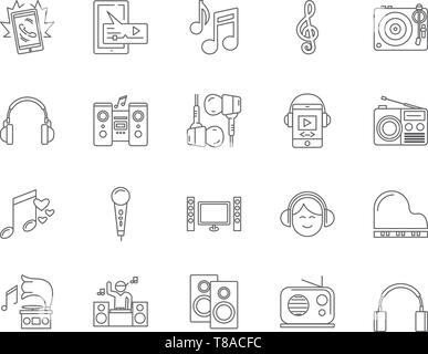 Musik, Klang, Gitarre, Technik, Audio, Ikonen, Piktogramm, Symbol ...