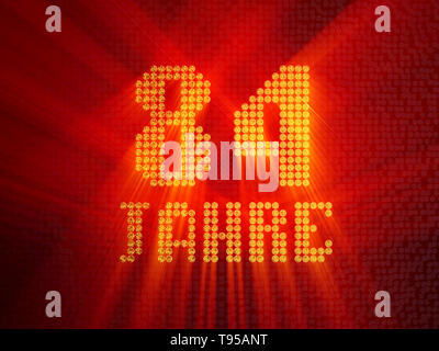 Goldene Zahl 84 (84 Jahre) auf weißem Hintergrund mit Muster zentangle ...