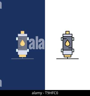 Heißwasser-Symbolvektor, gefülltes flaches Zeichen, solides Piktogramm ...