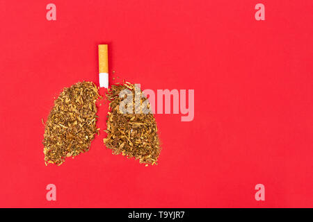 Gesunde Lunge und Raucher-Lunge Stockfotografie - Alamy