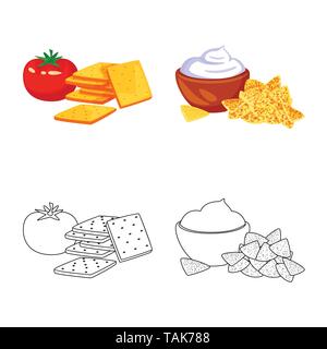 Isoliertes Objekt von Geschmack und seasonin Symbol. Satz von Geschmack ...