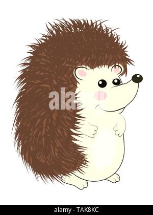 Adorable Igel im modernen Stil. Coole kleine graue Igel im Comic-stil ...