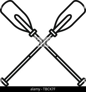 Holz- Boot mit Ruder Umrisse Zeichnen, Malen und Skizzieren, monochrome ...