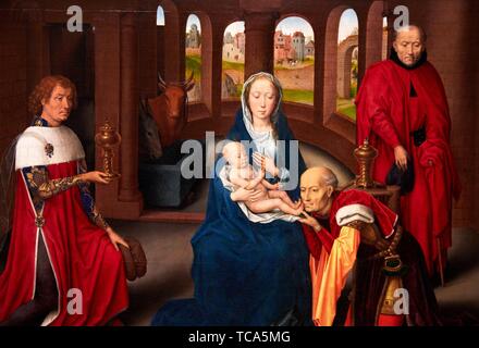 "Die Anbetung der Heiligen Drei Könige', Triptychon von Hans Memling, im Prado Museum erhalten ...