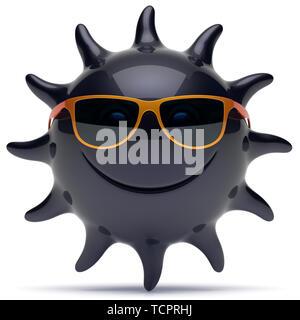 Smiley sun Black Star Gesicht Sonnenbrille fröhlichen Sommer lächeln ...