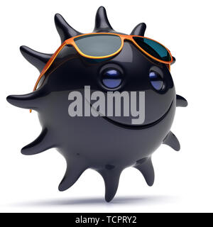 Smiley sun Black Star Gesicht Sonnenbrille fröhlichen Sommer lächeln ...