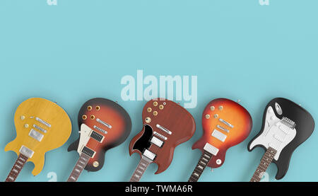 akustische und elektrische Gitarren set Stockfoto, Bild: 146954224 - Alamy