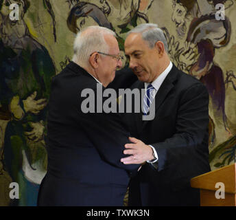 Left to right: Israeli President Reuven Rivlin , US President Barack ...