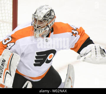 1. April 2018: Petr Mrazek (34), Torhüter der Philadelphia Flyers ...