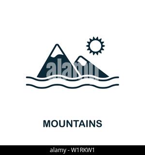Berg-Icon-Vektor, gefülltes flaches Schild, solides Piktogramm isoliert ...