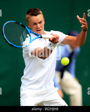 Holger Veit Nodskov Rune während des Jungen singles auf Tag acht der ...