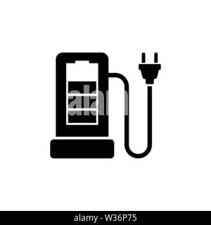 Ladestation für Elektroautos Symbol Vektor Illustration. Ladestation ...