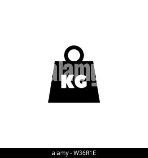 Gewicht 1 kg Symbol. flachbild Abbildung: Gewicht 1 kg Vektor Symbol ...