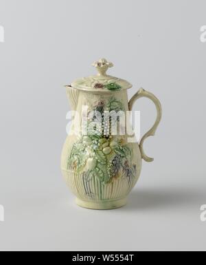 Milchkännchen aus hartem Backgut; Whieldon Ware, Blumenkohl Ware ...
