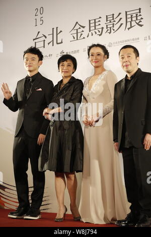 (Von links) Chinesische Schauspieler Dong Dawei, chinesische ...