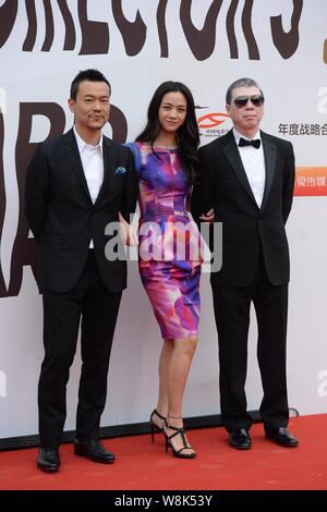 (Von links) Chinesische Schauspieler, Liao Fan, Schauspielerin Tang Wei ...