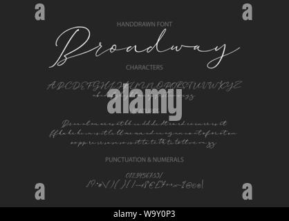 Sanfte Skript duo Font. Vektor. Alphabet Kalligraphie Zeichen ...