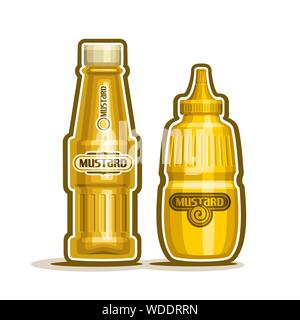 Senf Flasche Symbol. Umrisse Senf Flasche vektor Symbol für Web Design ...