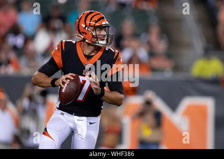 Cincinnati Bengals Quarterback Jake Dolegala (7) Während der NFL ...