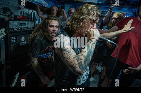 Aarhus, Dänemark. 21. August 2018. Die dänischen Death Metal Band Baest ...