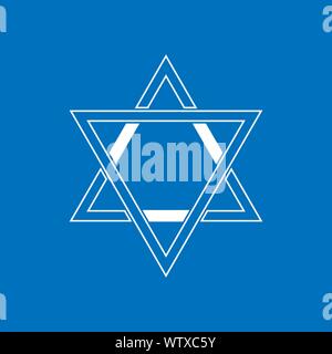 Ikone der Davidsstern Symbol. Judentum Religion Zeichen Vektor ...