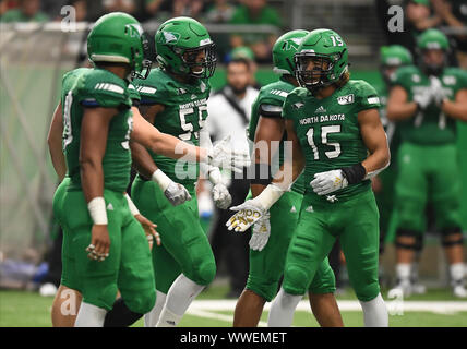 14. September 2019: North Dakota Fighting Hawks Wide Receiver Travis ...