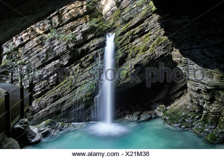Schweiz, St. Gallen, Fluss Thur (Dorf), Giessenfall (Wasserfall ...