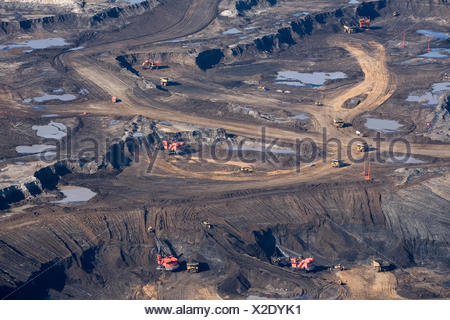 Ölsand-Bergbau, Syncrude Canada Aurora Mine, t McMurray, Alberta ...