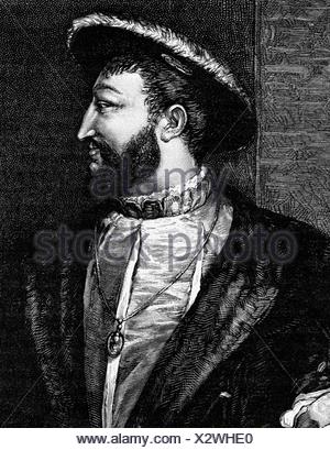 Porträt von Franz I. (1494-1547), König von Frankreich, Herzog von ...