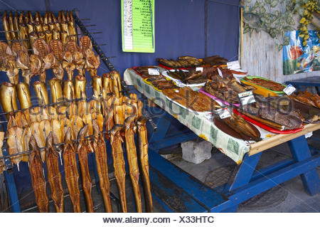 Polen, Pommern, Miedzyzdroje, Markt, Fisch Staat, geräuchertem Fisch ...