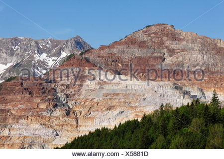 Abbau von Erz auf Berg Erzberg, Eisenerz, steirischen Eisenstraße ...