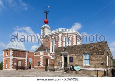 England, London, Greenwich, Royal Observatory, Flamsteed House, Anzeige ...