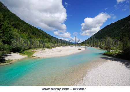 Oberes Isartal, obere Tal der Isar bei Wallgau, Landkreis Garmisch ...
