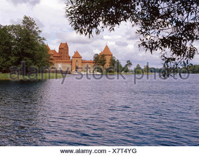 Litauen, Nationalpark Trakai, Kai Tra, See Galves Ezeras, Insel Burg ...