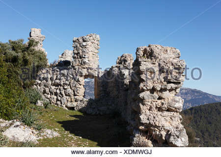 Castillo de Alaro "Burg, Puig de Alaro" Berghügel, Mallorca-Mallorca ...