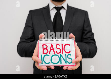 Signe écrit à la main icônes de base, Internet concept pictogramme ou ...
