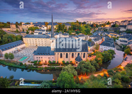 Luxembourg. Image de paysage urbain aérien de la vieille ville de ...