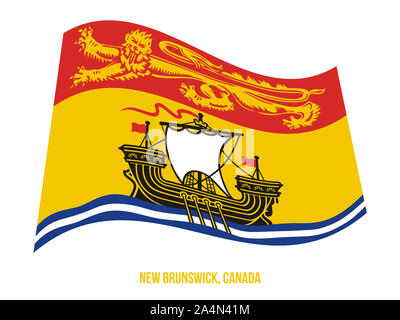 Drapeau du Nouveau-Brunswick Vector Illustration sur fond blanc ...