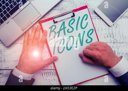 Panneau d'écriture à la main icônes de base. Pictogramme ou idéogramme ...