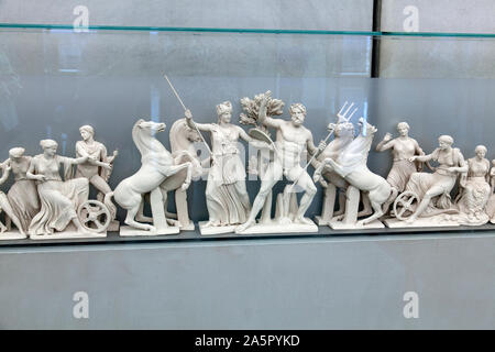 La reconstruction de l'Ouest fronton de Parthénon, l'acropole d'Athènes ...