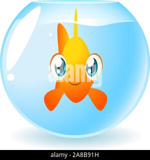 Cartoon animal poisson design à l'intérieur de la cuvette Image ...