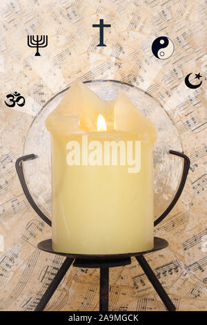 Symboles religieux du christianisme, de l'islam et du judaïsme, les ...