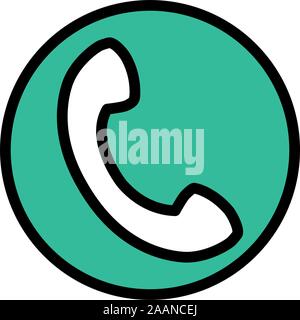 Icône de ligne d'appel sortant, smartphone et sonnerie, symbole de ...