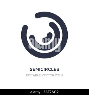 Cercle, icône demi-cercle, symbole. Cadre circulaire, bordure ...